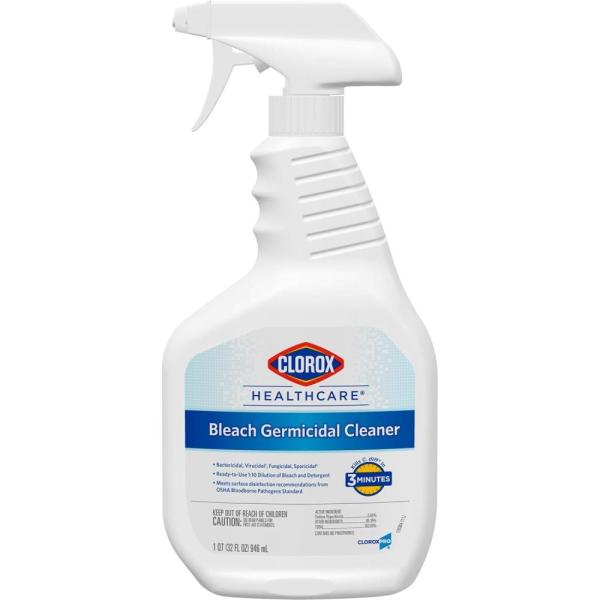 Clorox Healthcare Bleach Germicidal Cleaner Spray, 32 FL Oz (Package ...